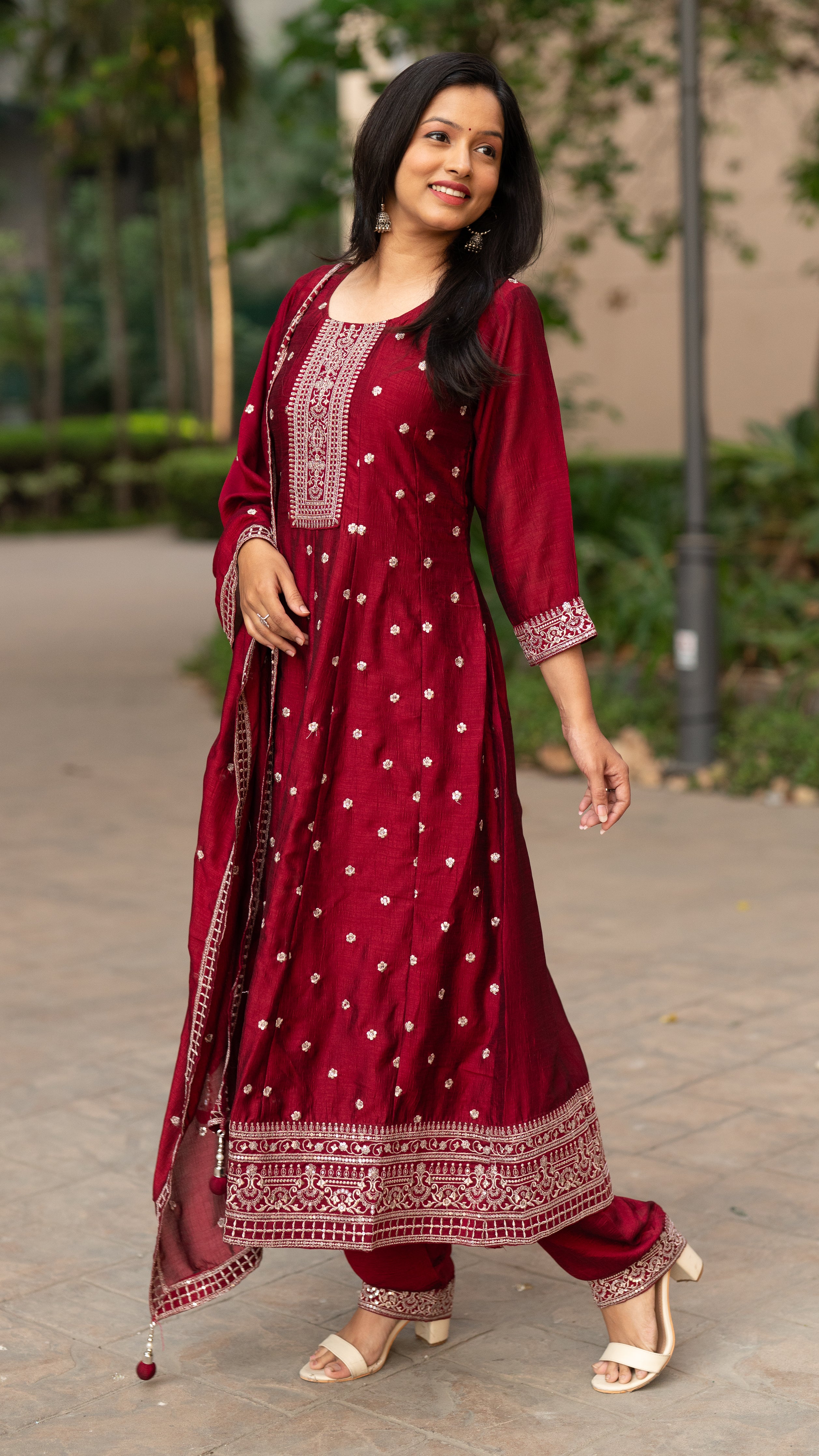 Heavy Jari Work Anarkali Suit Set – Yosha.shop
